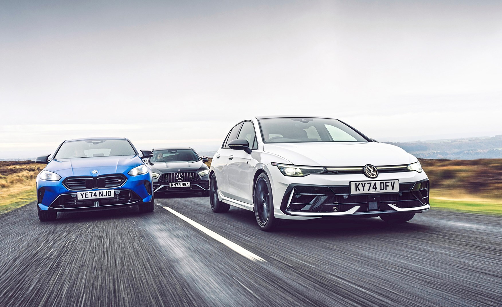 VW Golf R vs Mercedes-AMG A35 vs BMW M135: who makes 2025's best über ...